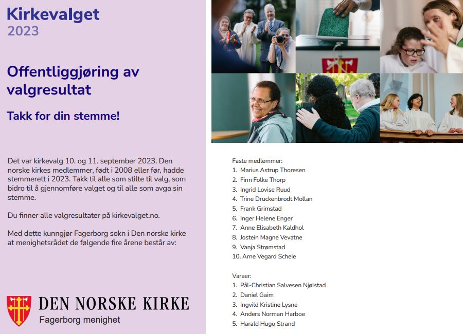 Kirkevalg 2023 - Fagerborg menighet